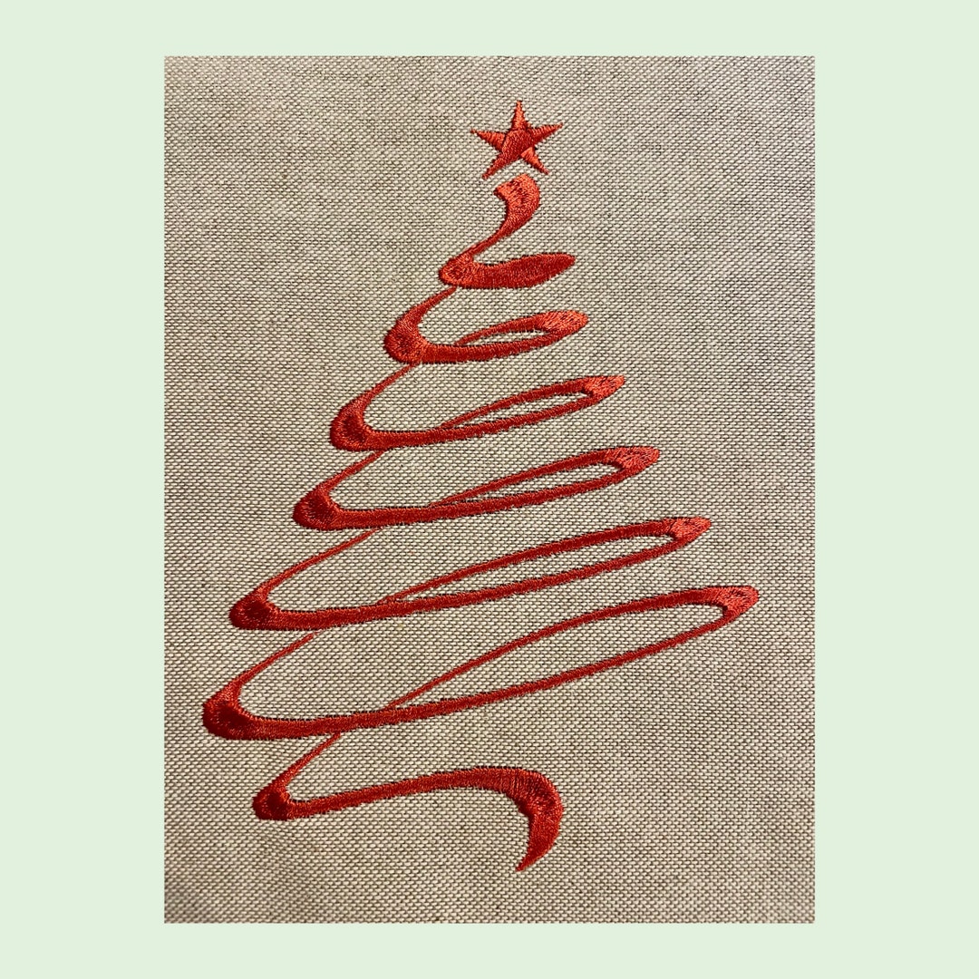 Christmas Tree Embroidery Design, 9 Sizes, Instant Download, Embroidery ...