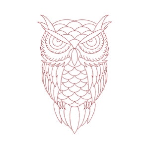 Owl Embroidery Design, Machine Embroidery File, 6 Sizes, Instant ...