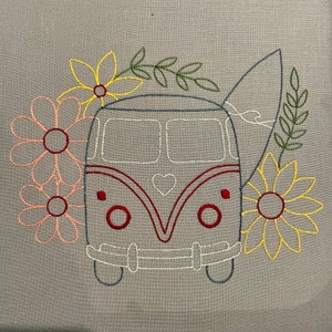 Van Embroidery Design, 8 Sizes, Instant Download - Etsy