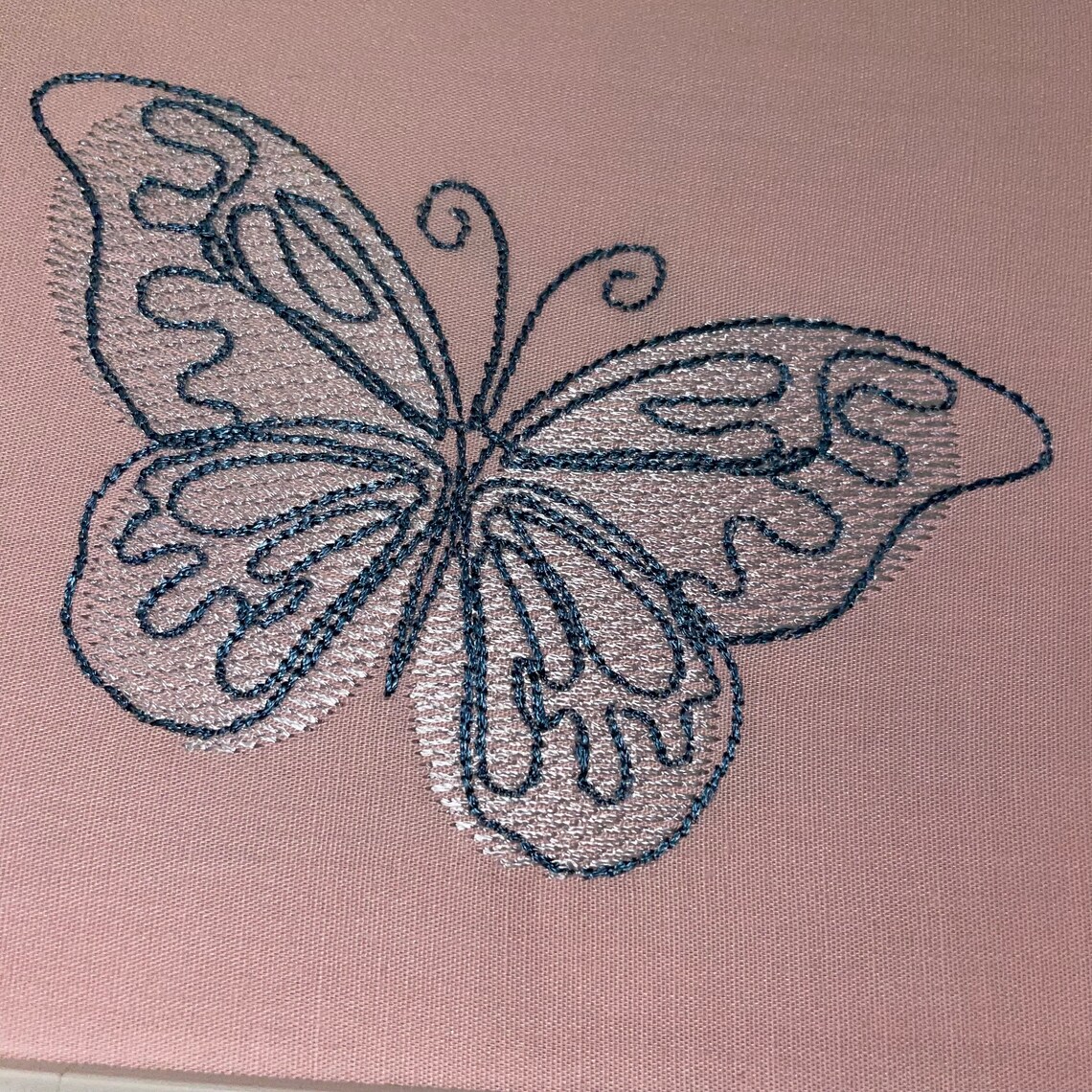 Butterfly Embroidery Design One Line Embroidery File 6 | Etsy