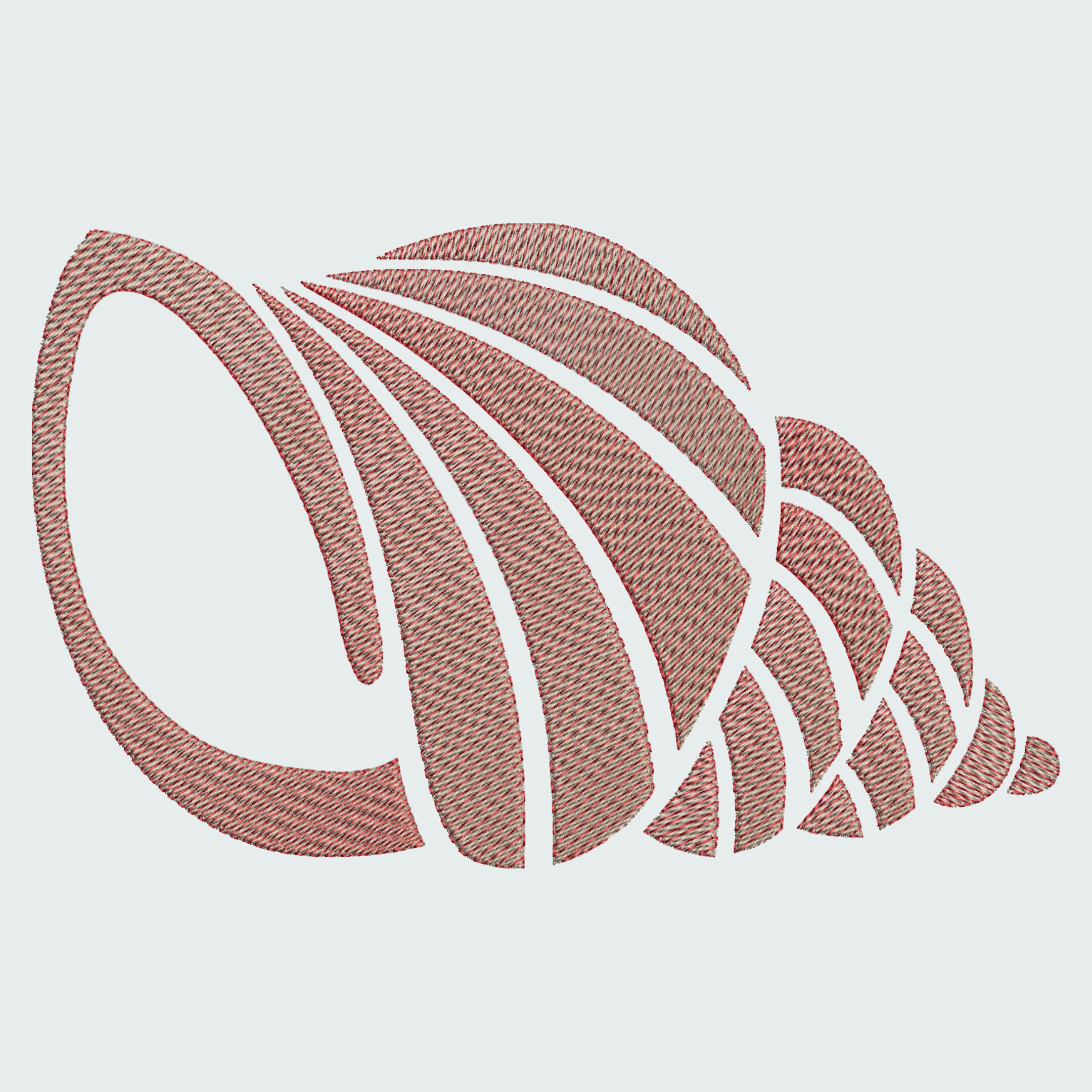 Shell Embroidery Design 8 Sizes Instant Download Shell | Etsy