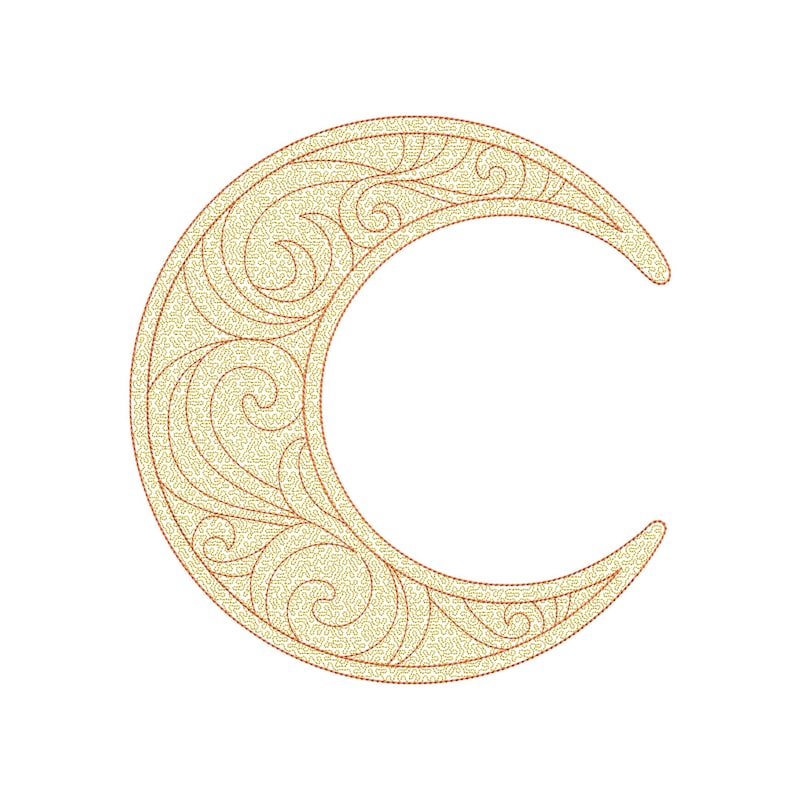 Moon Embroidery - Etsy