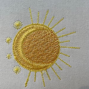 Sun and Moon Embroidery Design, 5 Sizes, Instant Download - Etsy