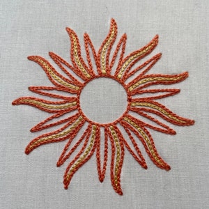 Sun Machine Embroidery Design, Mini Sun Embroidery Designs, 3 Sizes ...