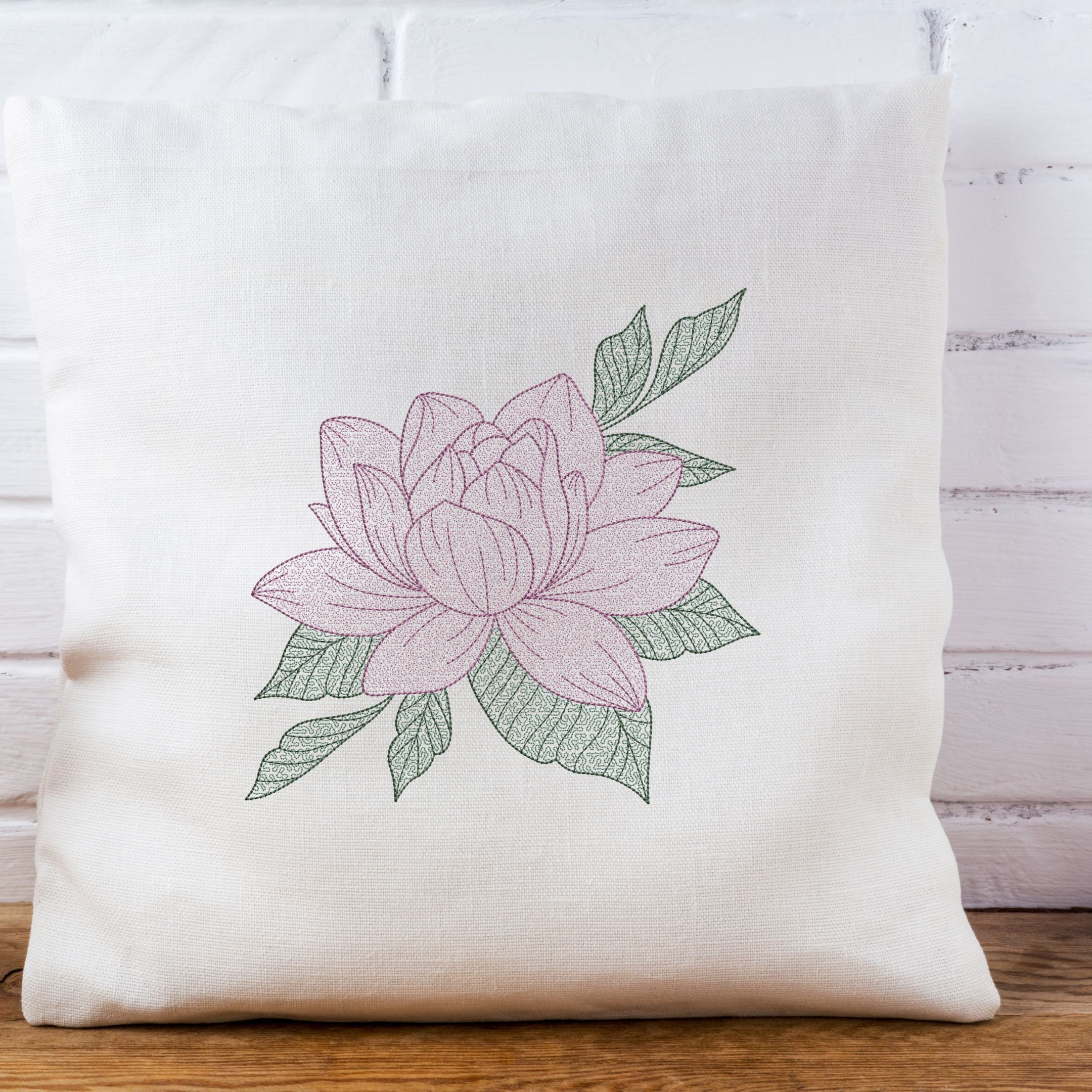 Magnolia Machine Embroidery Design, Flower Embroidey Designs, 5 Sizes ...