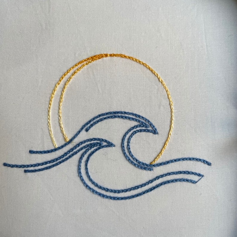 Sun and Wave Machine Embroidery Design-5 Sizes-instant Download - Etsy