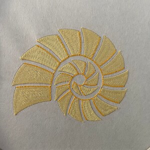Sea Shell Embroidery Design, Conch Shell Machine Embroidery Designs, 3 ...