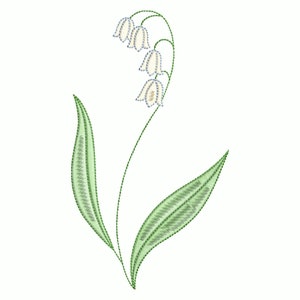 Lily of the Valley Embroidery Design, Flower Machine Embroidery Designs, 5 Sizes, Instant ...