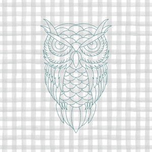 Owl Embroidery Design, Machine Embroidery File, 6 Sizes, Instant ...