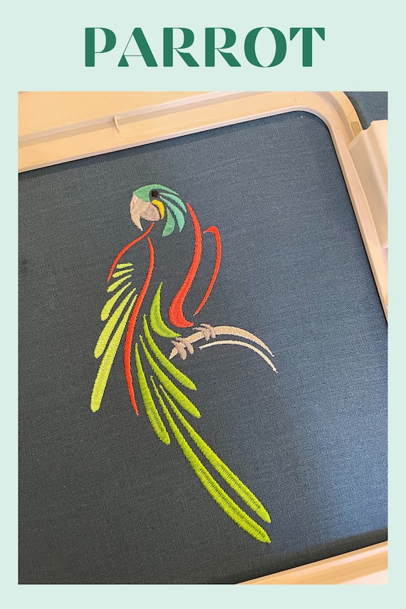 Parrot Embroidery Design 7 Sizes Bird Design Pattern | Etsy
