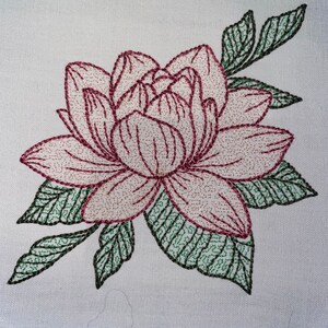 Magnolia Machine Embroidery Design, Flower Embroidey Designs, 5 Sizes, Instant Download. - Etsy