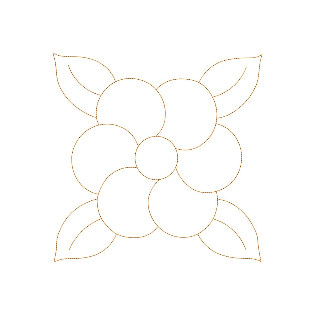 Daisy Flower Embroidery Design: Square Block, 7 Sizes (instant Download ...