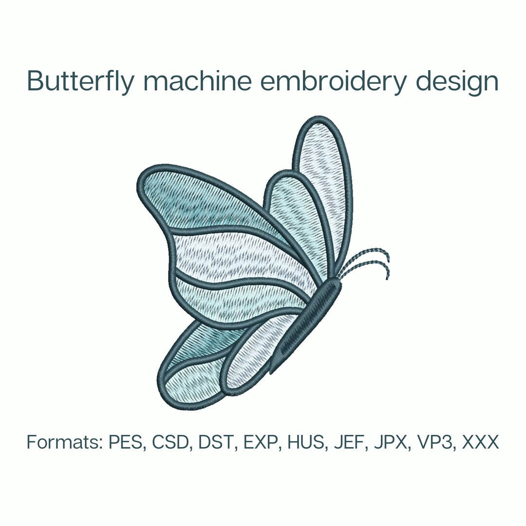 Customizable Butterfly Embroidery Design – 5 Sizes, Instant Download - Etsy