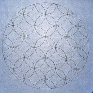 Flower of Life Embroidery Design: Geometric Circle Quilt Pattern ...