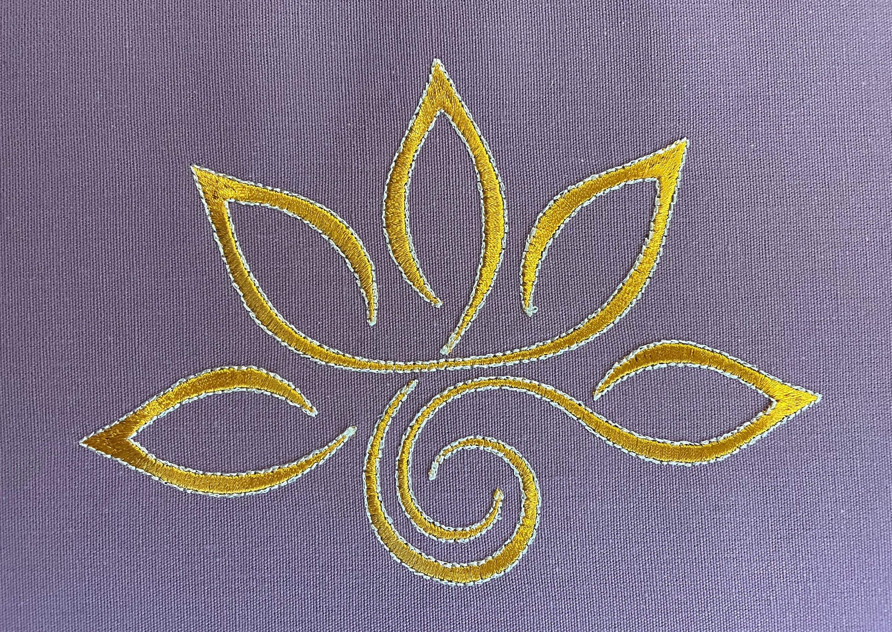 Lotus Embroidery Design Stylized Lotus Embroidery Design - Etsy