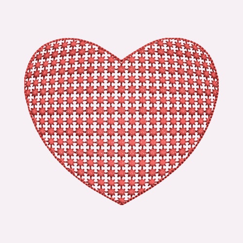 Heart Embroidery Design 5 Sizes Instant Download. - Etsy