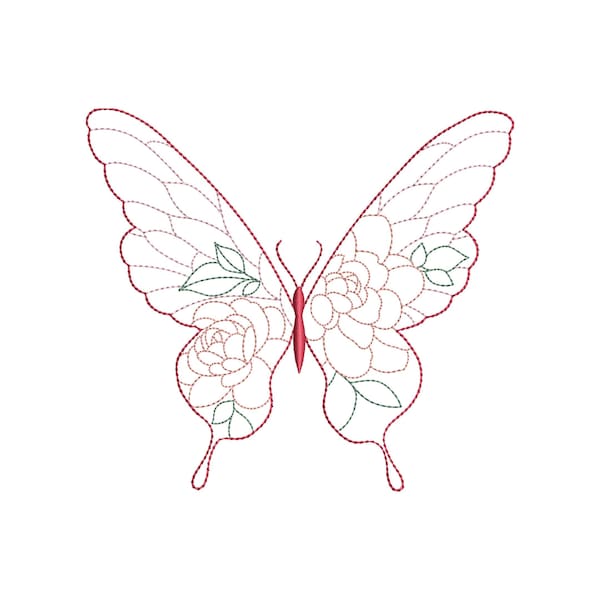 Butterfly Embroidery - Etsy