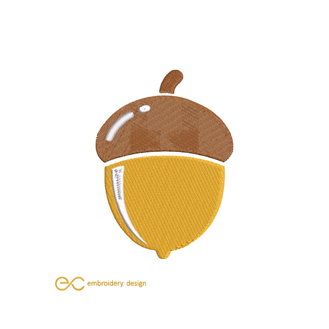 Acorn Embroidery Design: Autumn Machine Embroidery File (instant ...