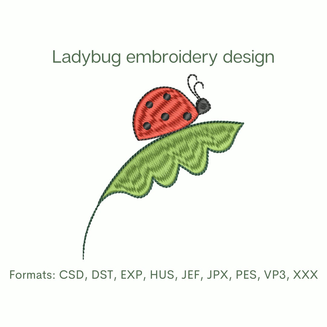 Ladybug Embroidery Design, 3 Sizes, Instant Download - Etsy