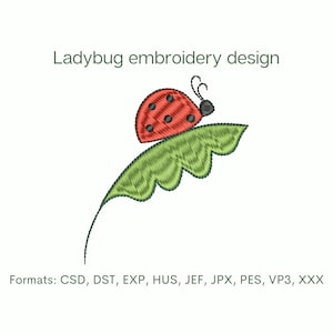 Ladybug Embroidery Design, 3 Sizes, Instant Download - Etsy