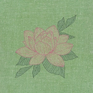 Magnolia Machine Embroidery Design, Flower Embroidey Designs, 5 Sizes, Instant Download. - Etsy