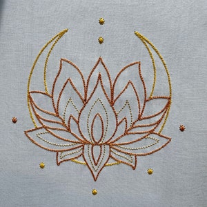 Lotus Flower Embroidery Design, 5 Sizes, Instant Download, Machine ...