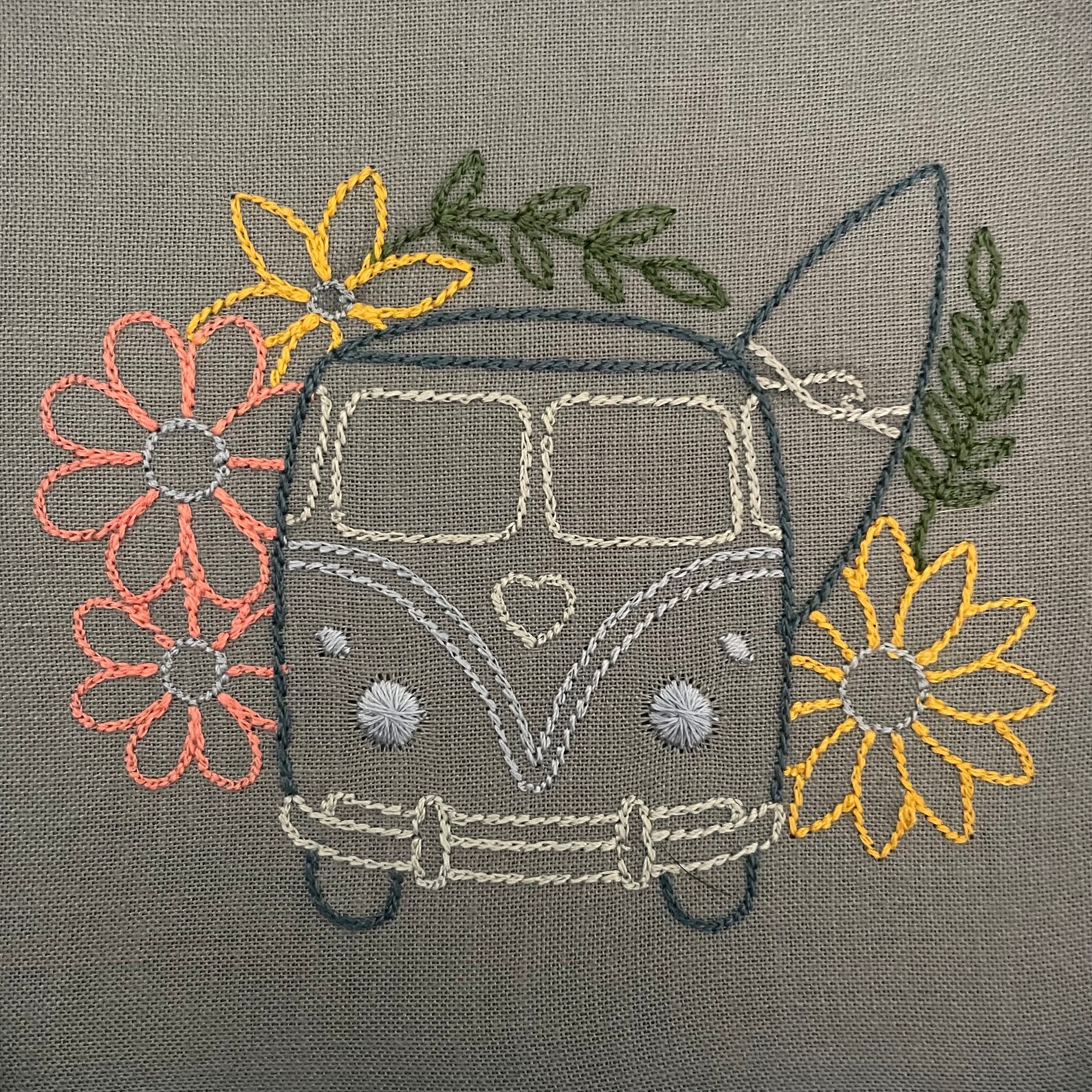 Van Embroidery Design 8 Sizes Instant Download - Etsy