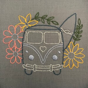 Van Embroidery Design, 8 Sizes, Instant Download - Etsy