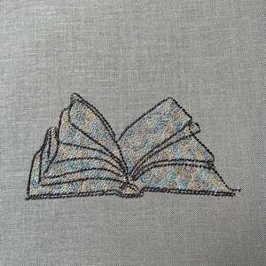 Book Embroidery Design | 4 Sizes | Instant Download | Machine ...