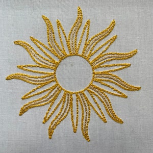 Sun Machine Embroidery Design, Mini Sun Embroidery Designs, 3 Sizes ...