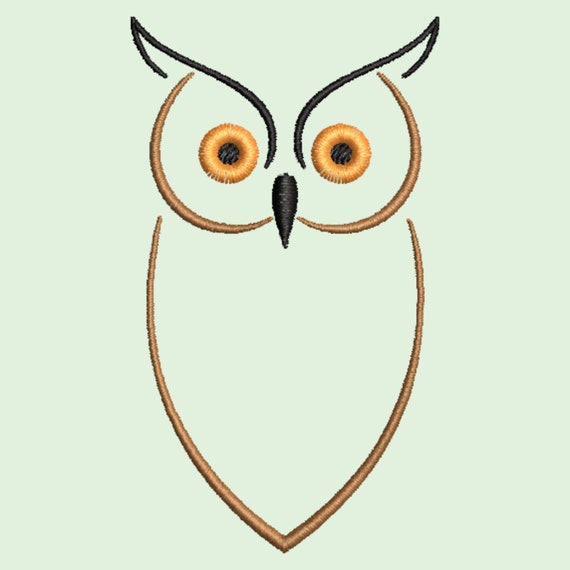 Owl Embroidery Design 6 Sizes Instant Download | Etsy