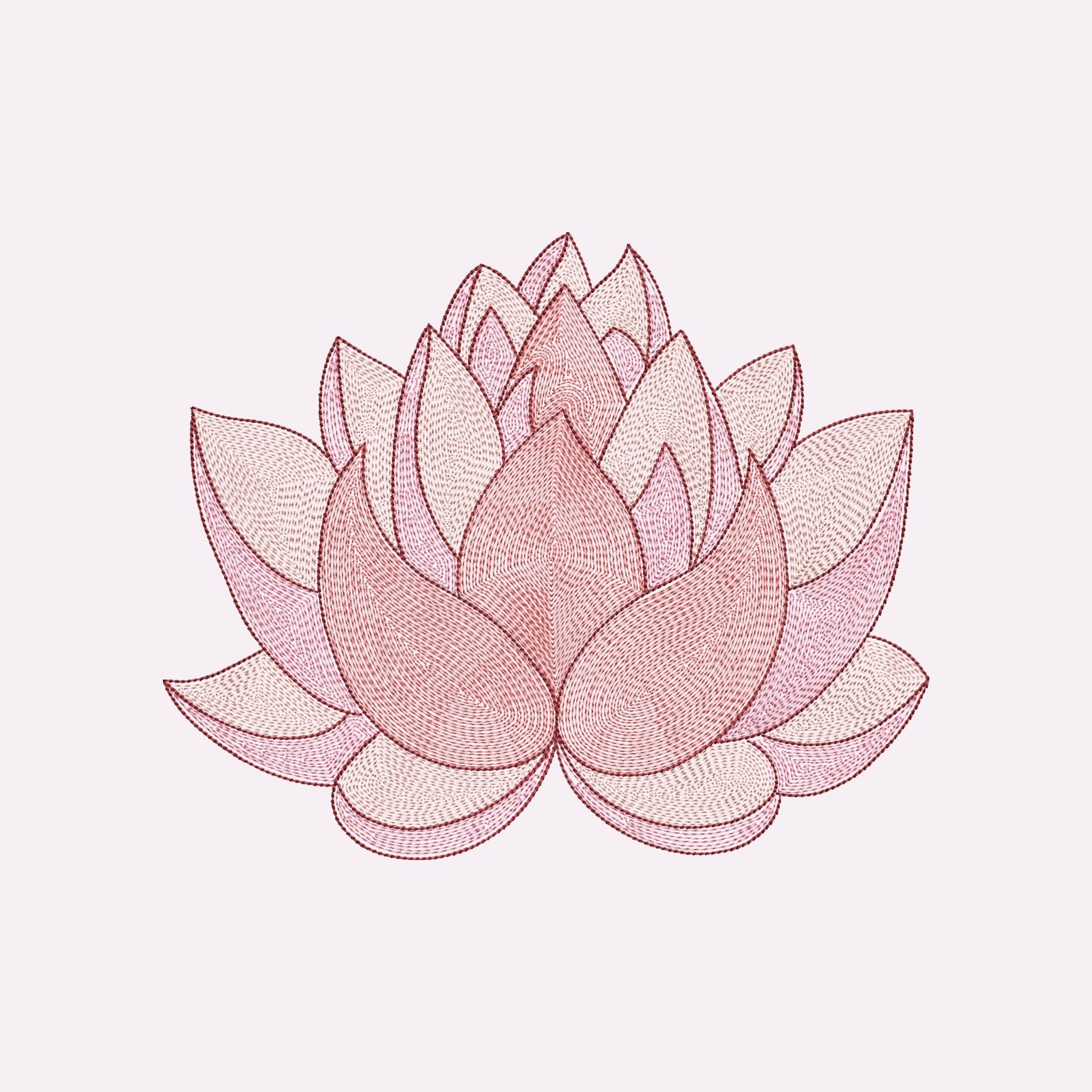 Lotus Embroidery Design, 6 Sizes, Flower Machine Embroidery Designs ...