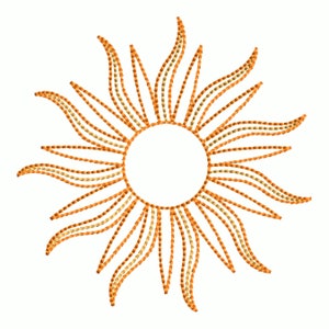 Sun Machine Embroidery Design, Mini Sun Embroidery Designs, 3 Sizes ...