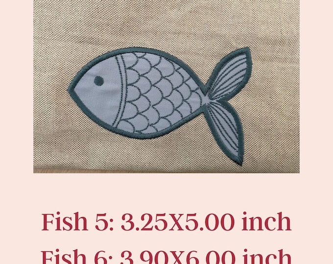 Fish Applique Template PDF Pattern Animal Sea Creature Applique Design ...
