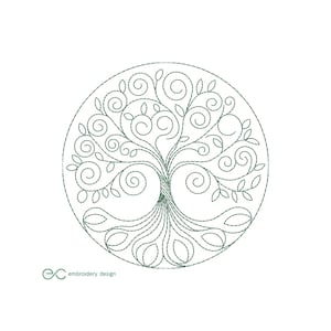 Tree of Life Embroidery Design - Machine Embroidery Digital File ...