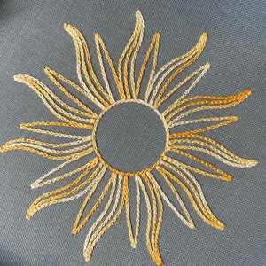 Sun Machine Embroidery Design, Mini Sun Embroidery Designs, 3 Sizes ...