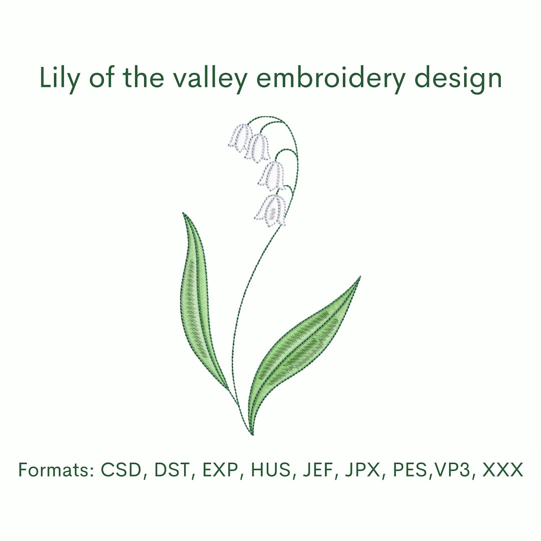 Lily of the Valley Embroidery Design, Flower Machine Embroidery Designs ...