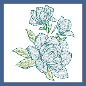 Magnolia Embroidery Design, 5 Sizes, Flower Machine Embroidery Designs, Instant Download. - Etsy