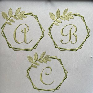 Embossed Embroidery Monogram Font, Monogram Machine Embroidery Alphabet ...