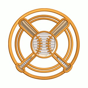 Baseball Embroidery Design: Crossed Bats & Ball (digital File) - Etsy
