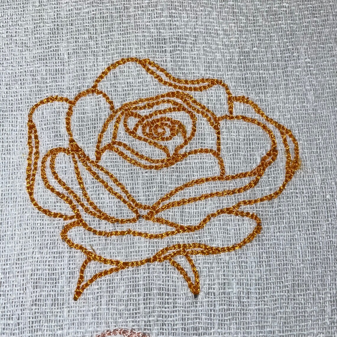 Rose Embroidery Design One Line Embroidery Design One Line | Etsy