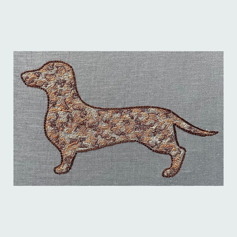 Dachshund Embroidery Design 4 Sizes Dog Machine Embroidery - Etsy
