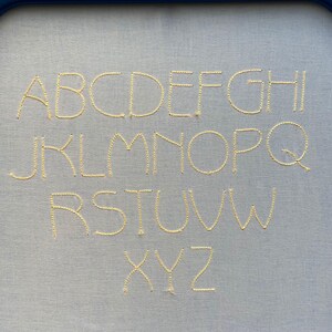 Backstitch Alphabet Machine Embroidery Font, Uppercase & Lowercase ...