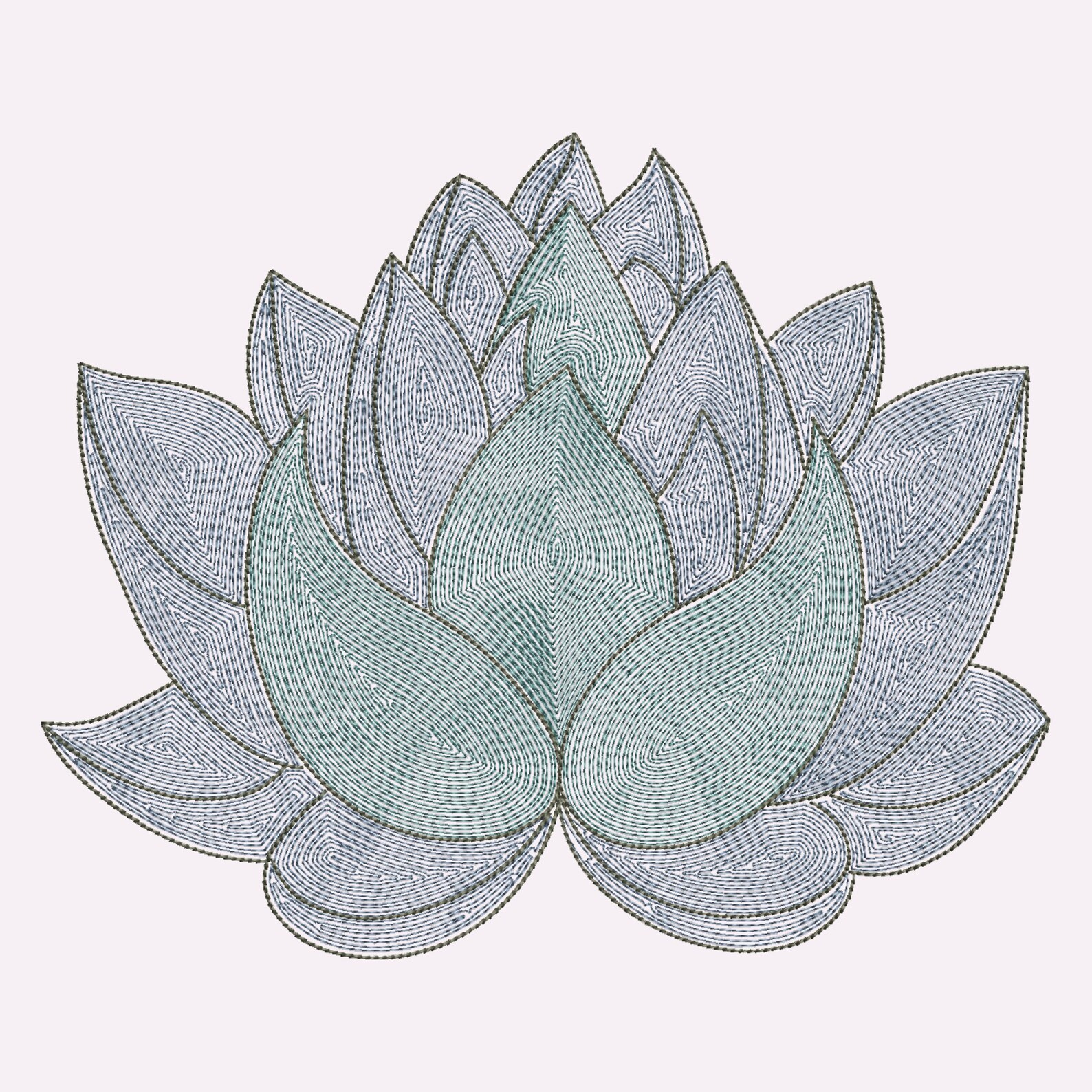 Lotus Embroidery Design, 6 Sizes, Flower Machine Embroidery Designs ...