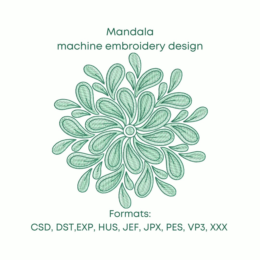 Mandala Machine Embroidery Design, 3 Sizes, Instant Download. - Etsy