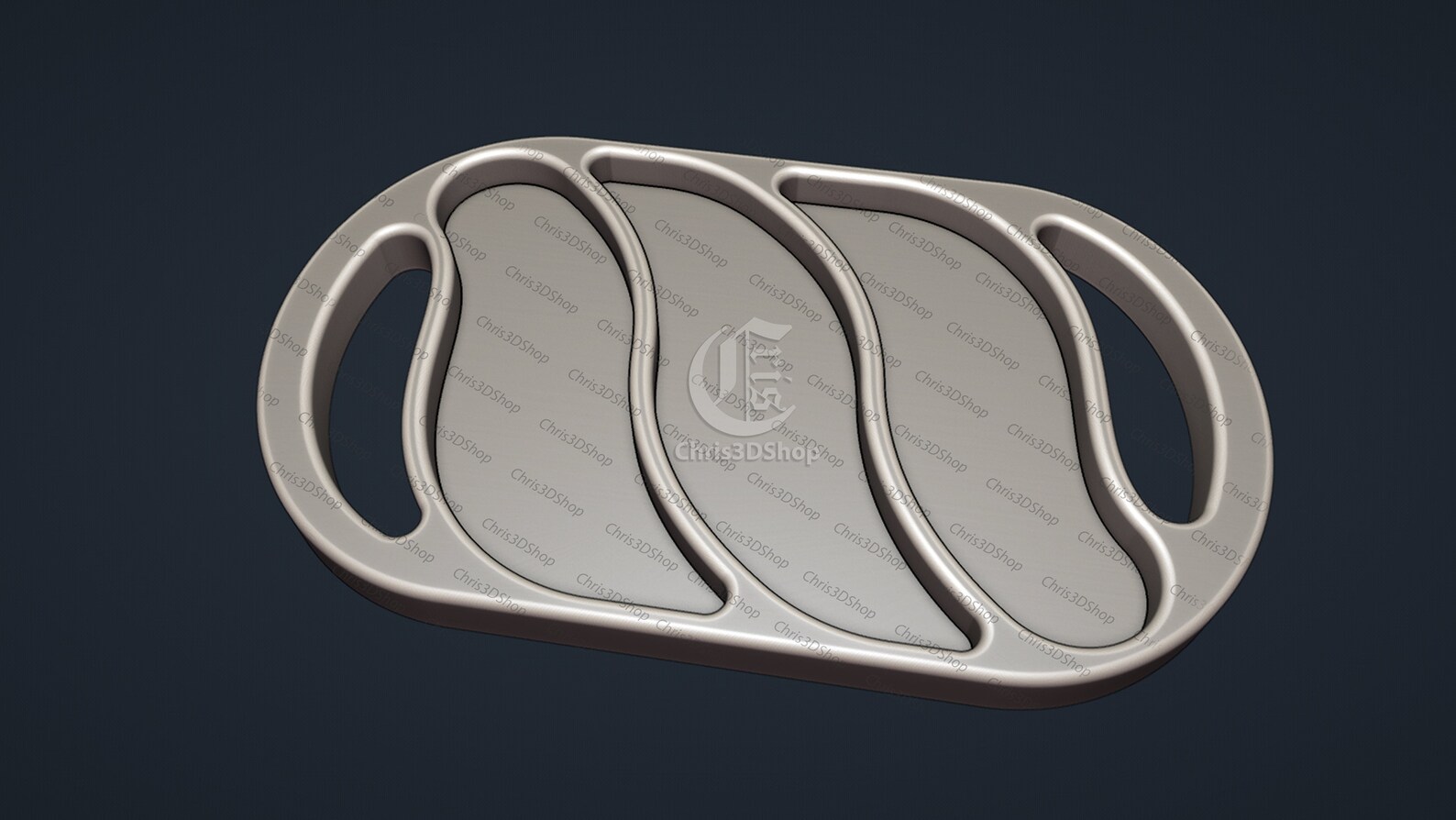 Oval Serving Tray 3 - 3D STL File and Vector Files (dxf, Svg, Eps, Pdf ...