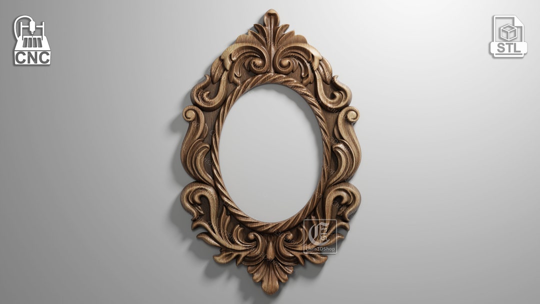 Baroque Style Frame - 3D STL File for CNC - Etsy