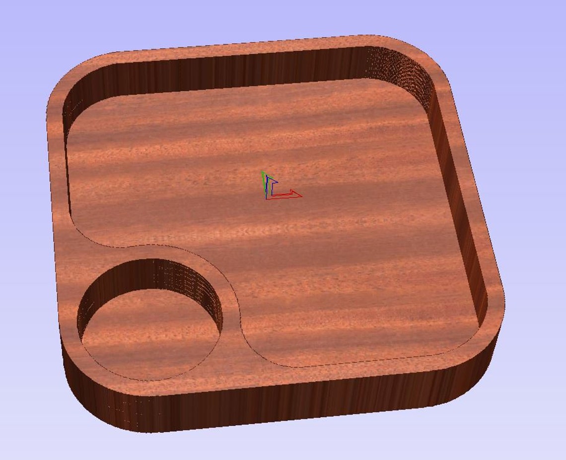 Square Shaped Tray 3D STL file and vector files Dxf Svg | Etsy