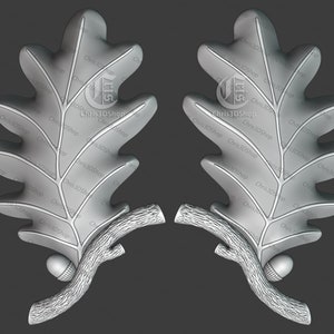 Oak Leaf Tray - 3D STL Model for CNC Routers and 3D Printers - Etsy