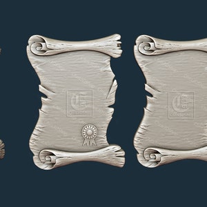 Scroll Shaped Plaque - STL Files for CNC - Etsy